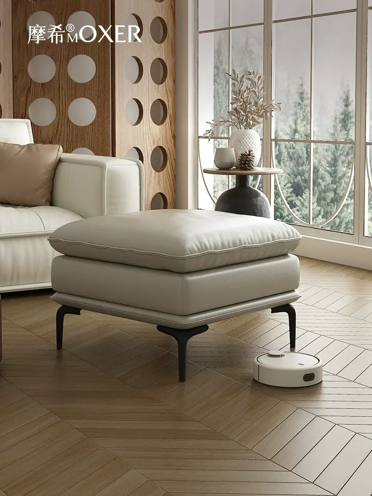 Buy MOXER Kintsugi Elegant Luxury Leather Footstool Online | maija