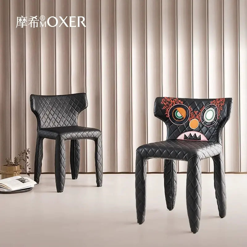 Buy MOXER Valentina Chic Minimalist Leather Dining Chair Online | maija