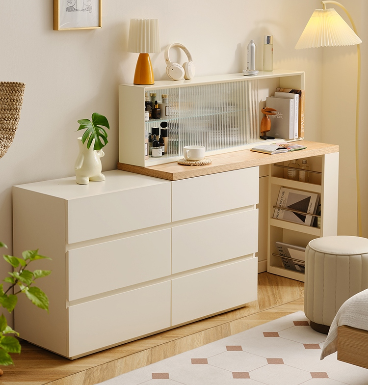 Buy QUANYOU Catherinova Elegant Extractable L-Shaped Dressing Table ...