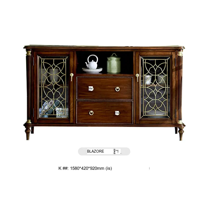 CHAOQU DARIUS Rustic Solid Wood Display Cabinet – maija